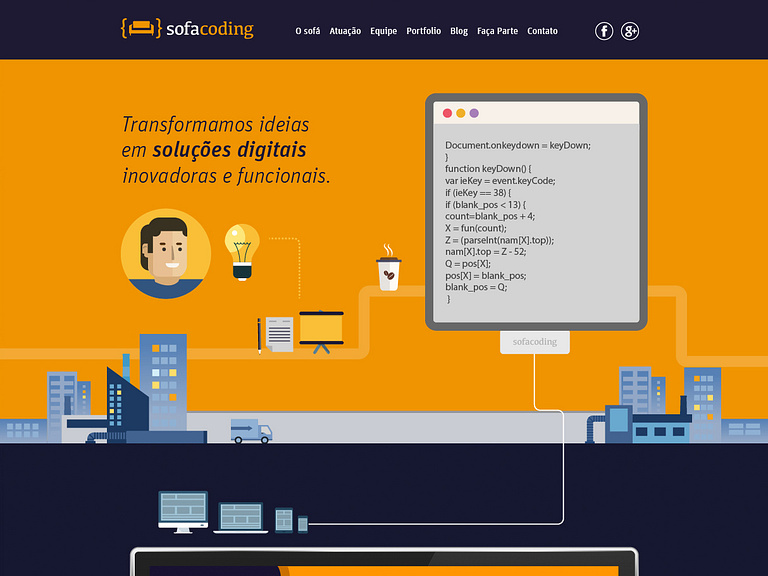 Sofa Coding (Landing page) by Rafael Maciel on Dribbble