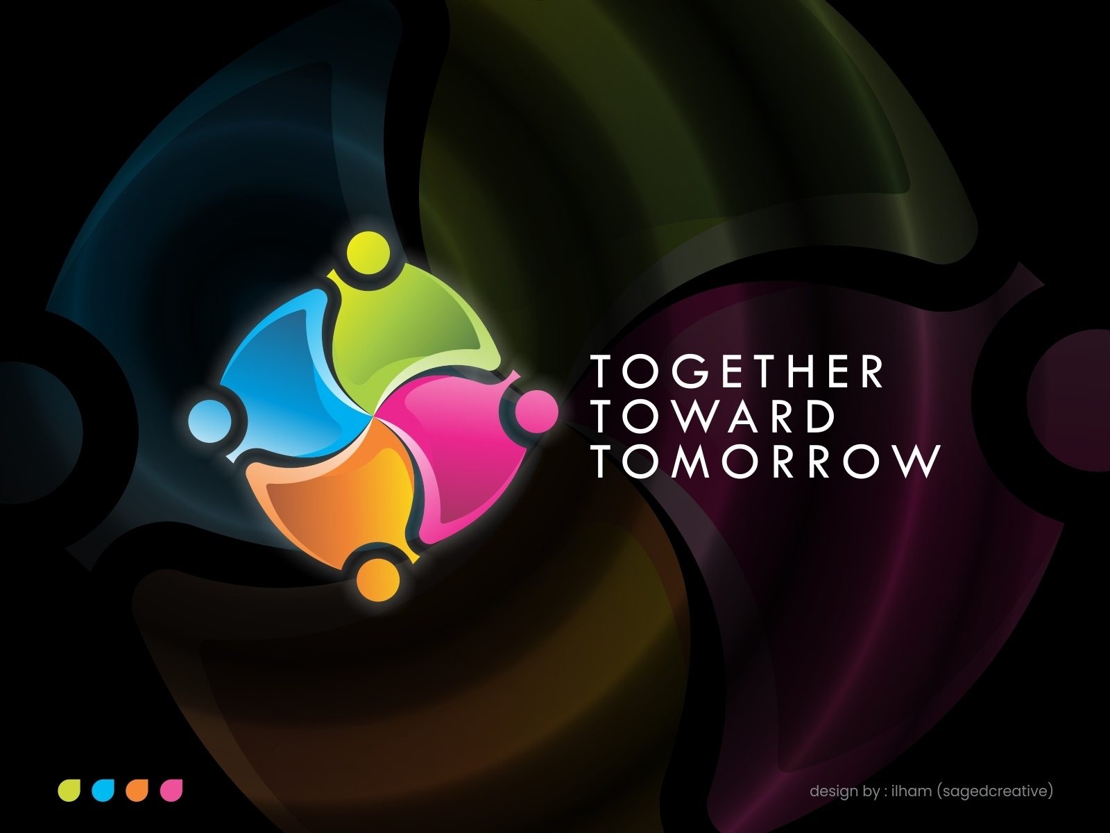TOGETHER TOWARD TOMORROW logo design by ilham prio budi santoso on Dribbble