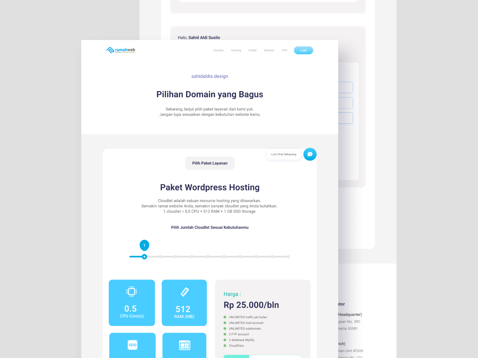Redesign Order Page - UI/UX Design Internship @RumahWeb by Sahid Aldi ...