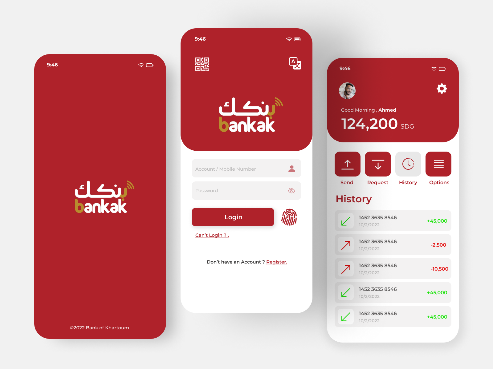 Bankak app - UI Reddesign by Ahmed Shawish on Dribbble