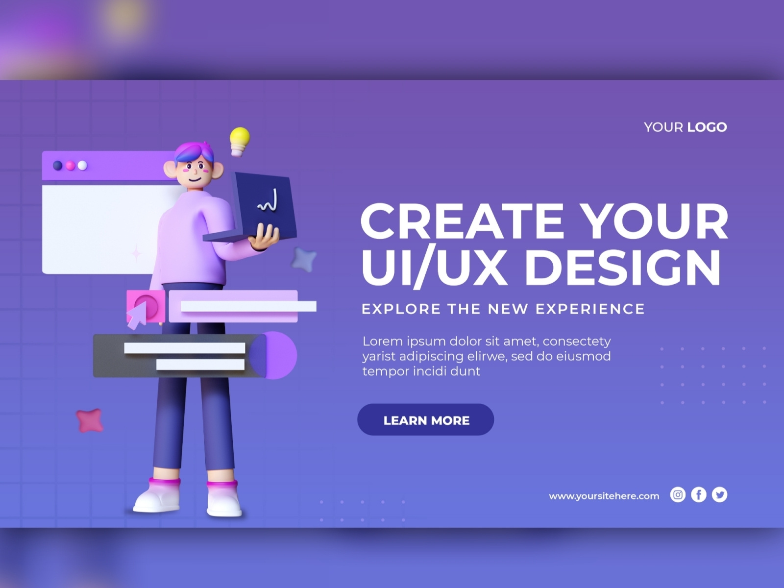 3D for Web UI theme by Hafitz Khanz on Dribbble