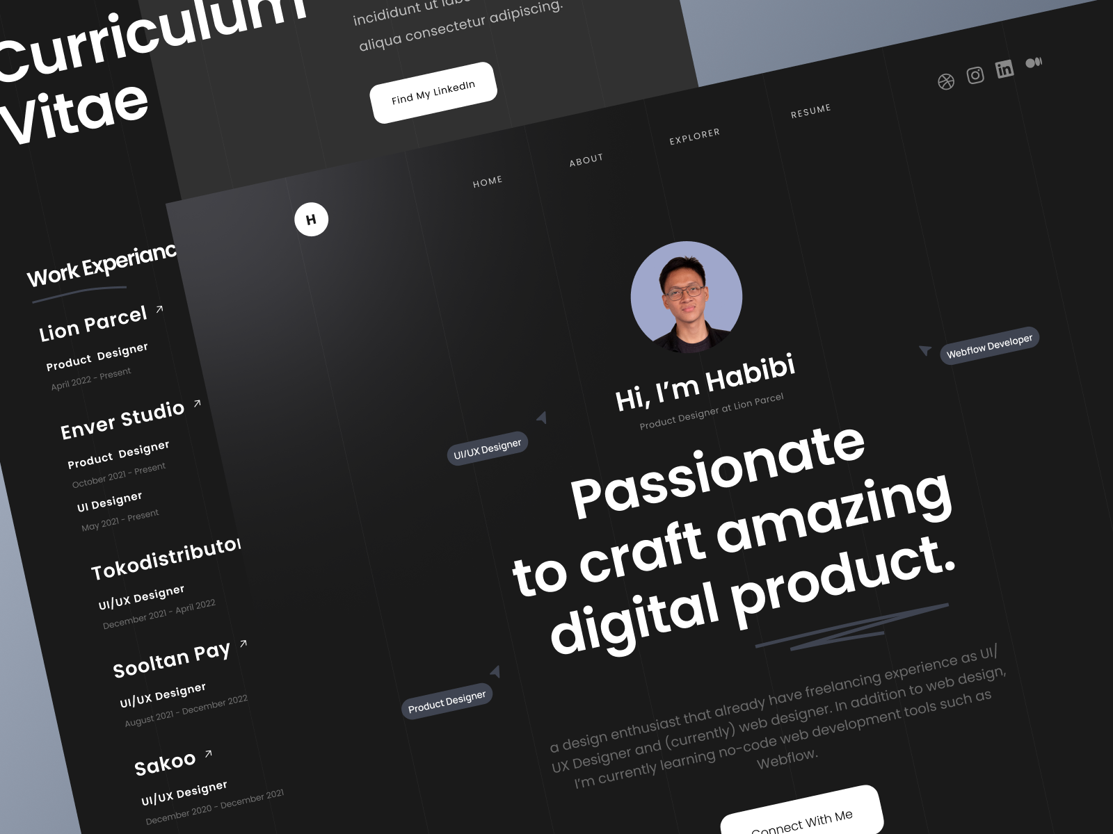 Redesign My Personal Website by Habibi 🤖 on Dribbble