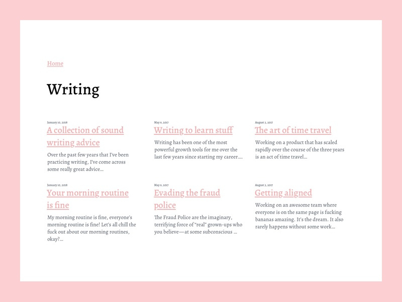 Writing Index by Casper on Dribbble