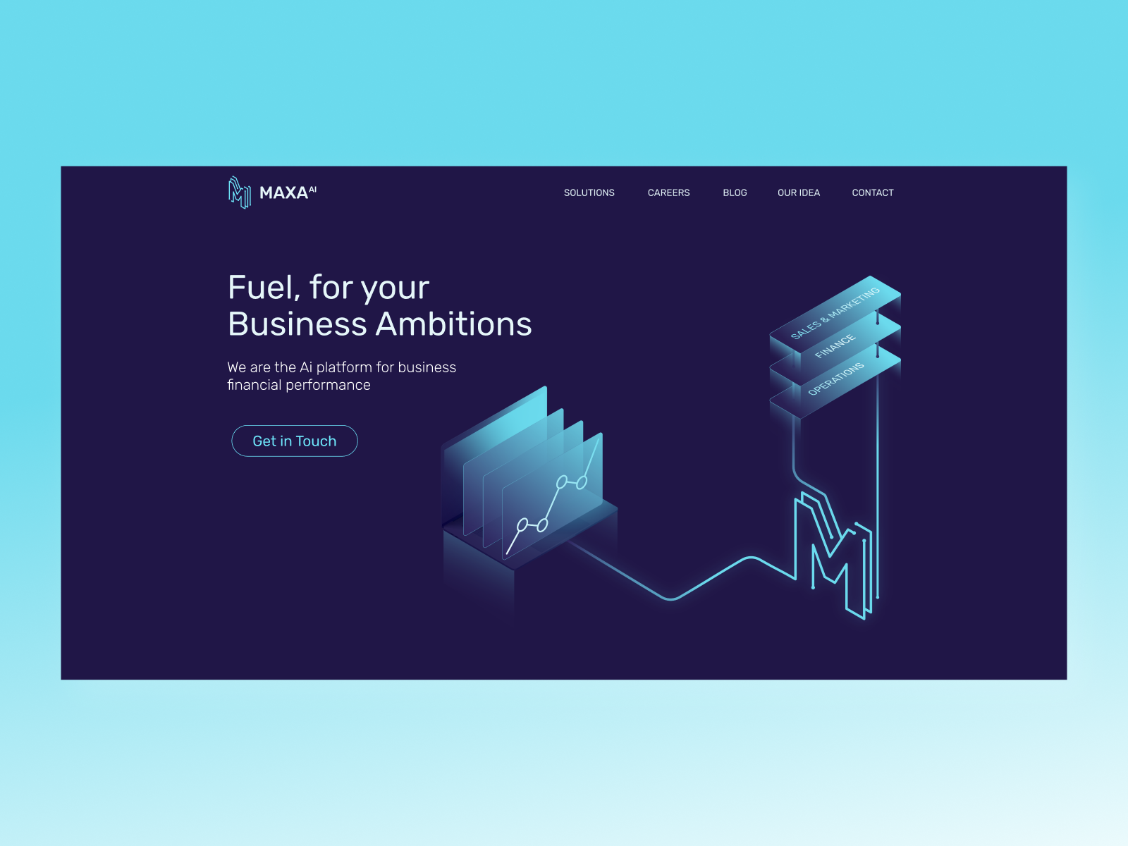 Landing Page Header for Maxa AI by Schriër on Dribbble