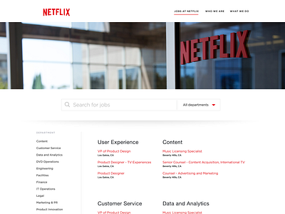 Netflix Jobs | WIP by Ced on Dribbble