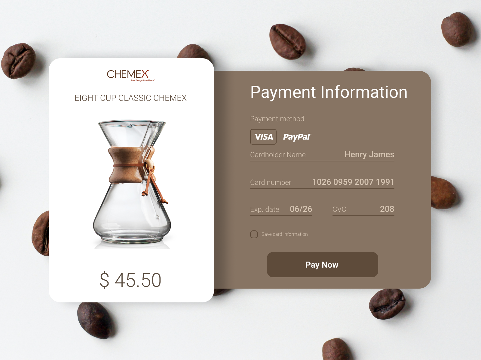 Daily UI #002 Checkout by Gabriel Espano Harus on Dribbble