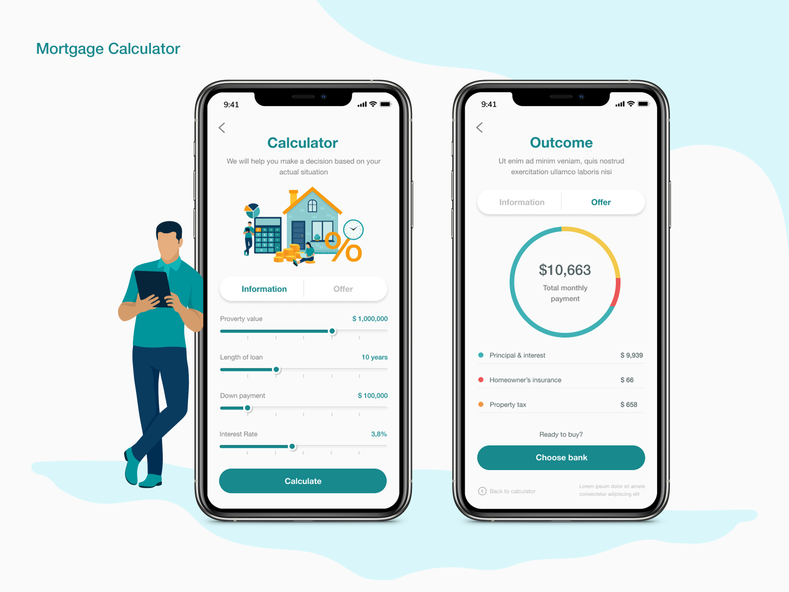 Daily UI 004 l Mortgage Calculator by Nguyễn Dương Diệu Linh on Dribbble