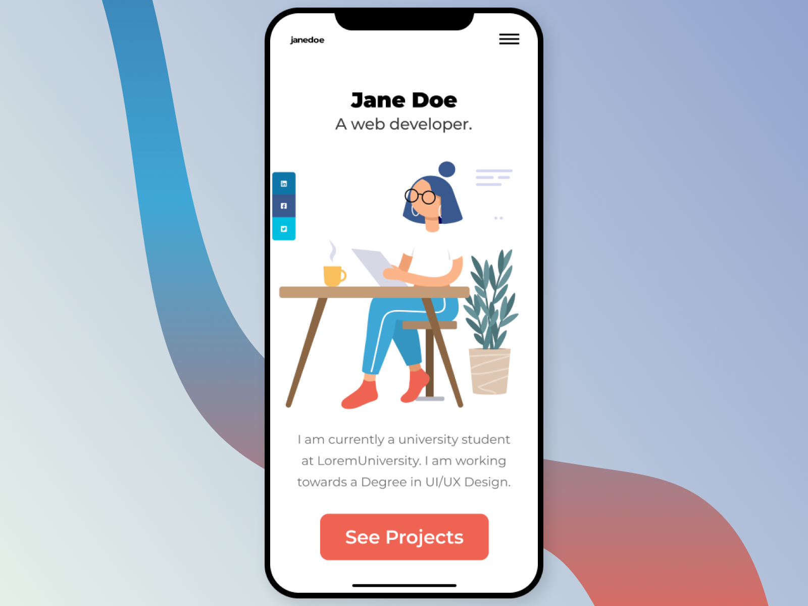 Personal Portfolio Web Design Mobile Layout Concept by Kevin Daniel ...