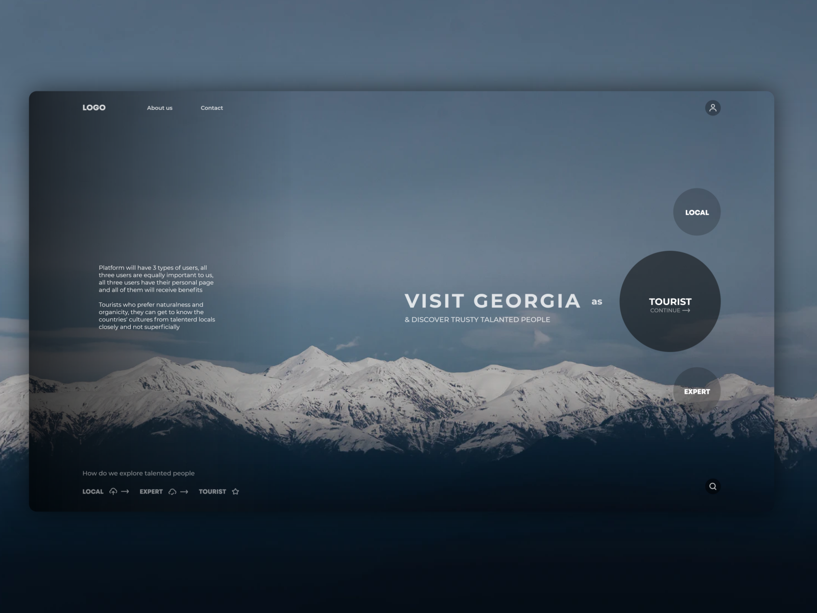 Tour platform for Georgia by Lasha Lagvilava on Dribbble