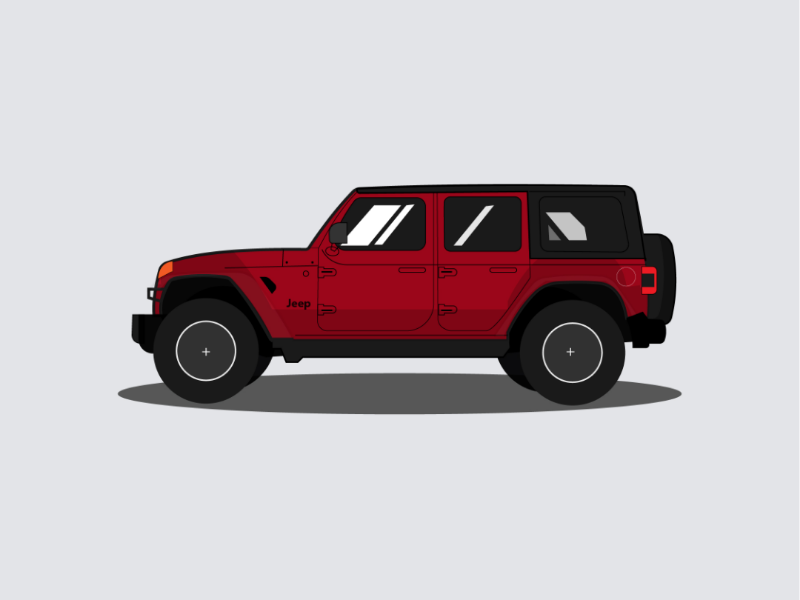Red Jeep Clipart