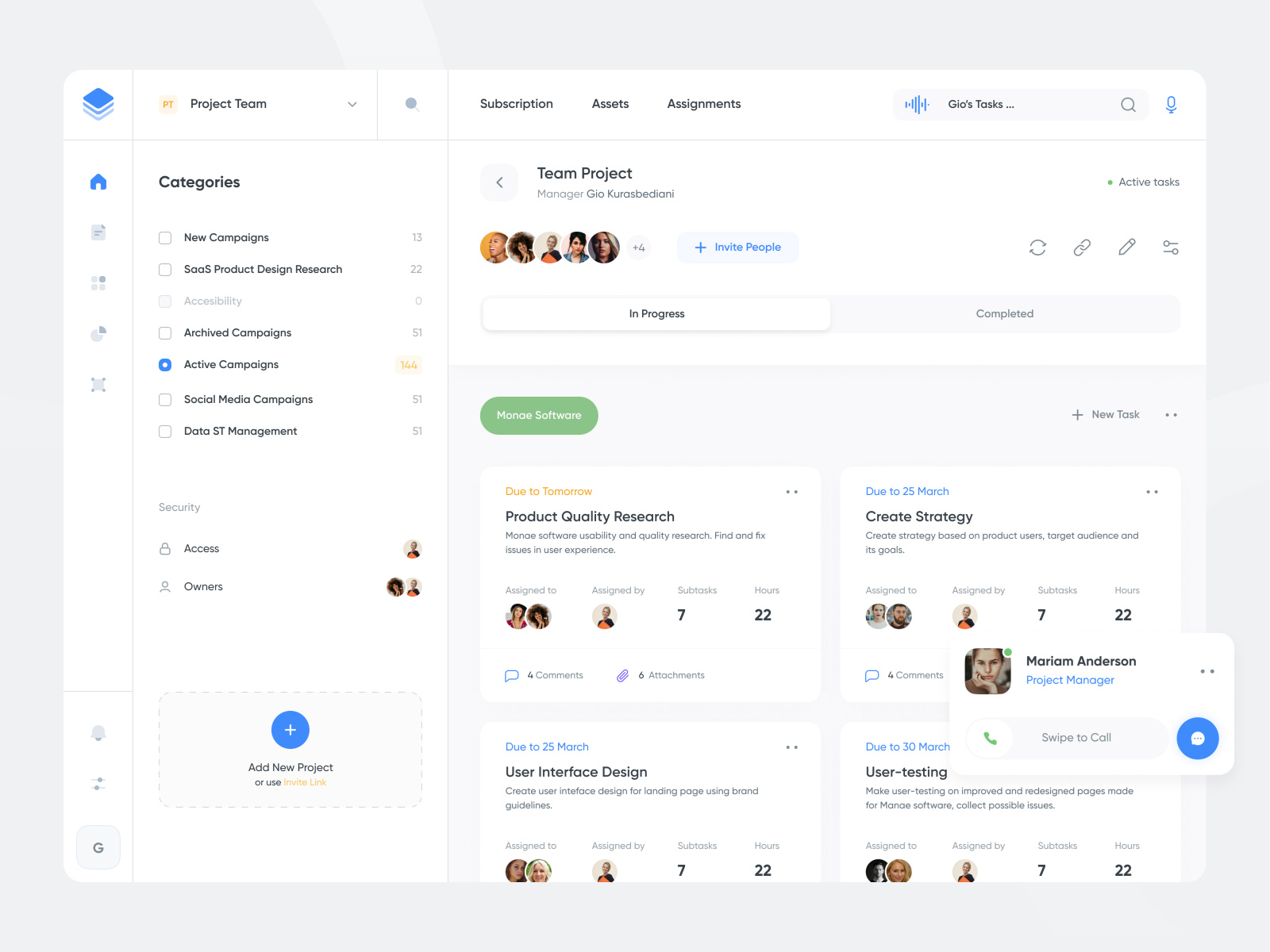 Task Manager Platform - UI/UX Design by Giorgi Kurasbediani on Dribbble