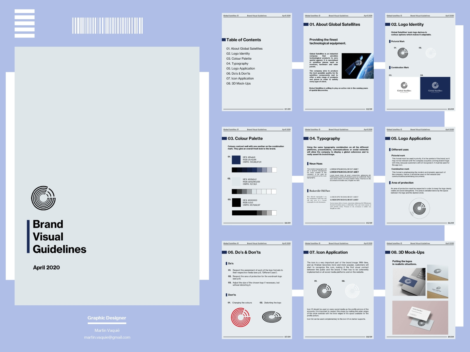 Brand Visual Guidelines - Global Satellites by poly on Dribbble