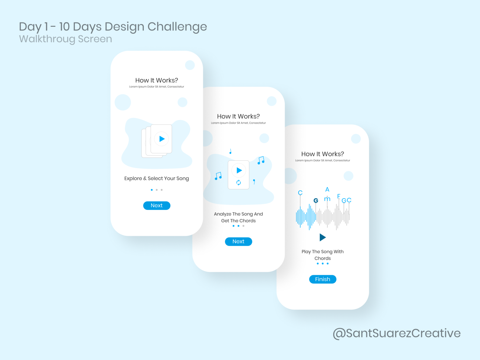 Day 1 - 10 Days Design Challenge - Walkthroug Screen by Santiago Suarez ...