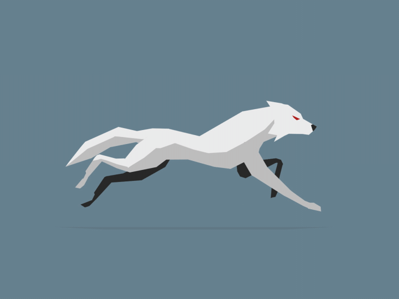 Running Wolf Pack Animation