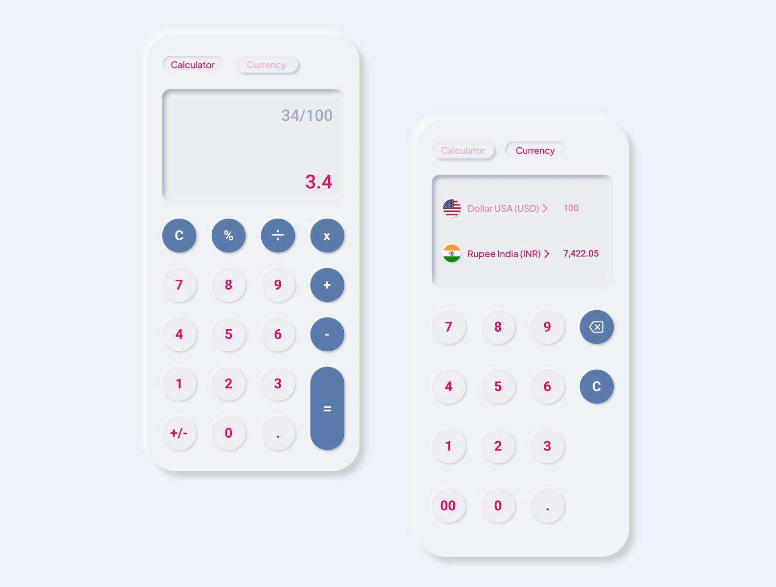 Calculator Neumorphic UI by Parth Singh on Dribbble