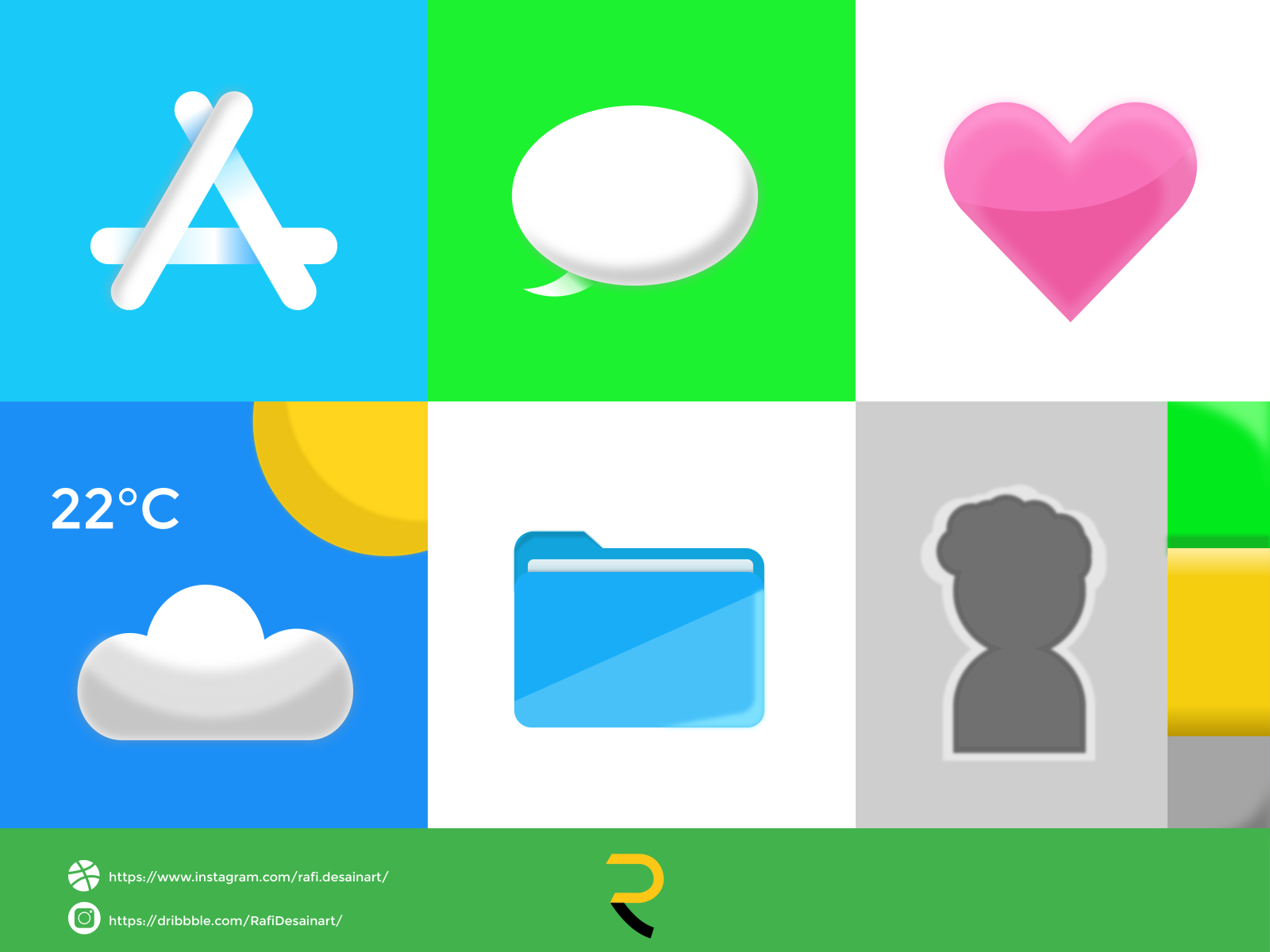 IOS Icon Redesign by RafiDesainart on Dribbble