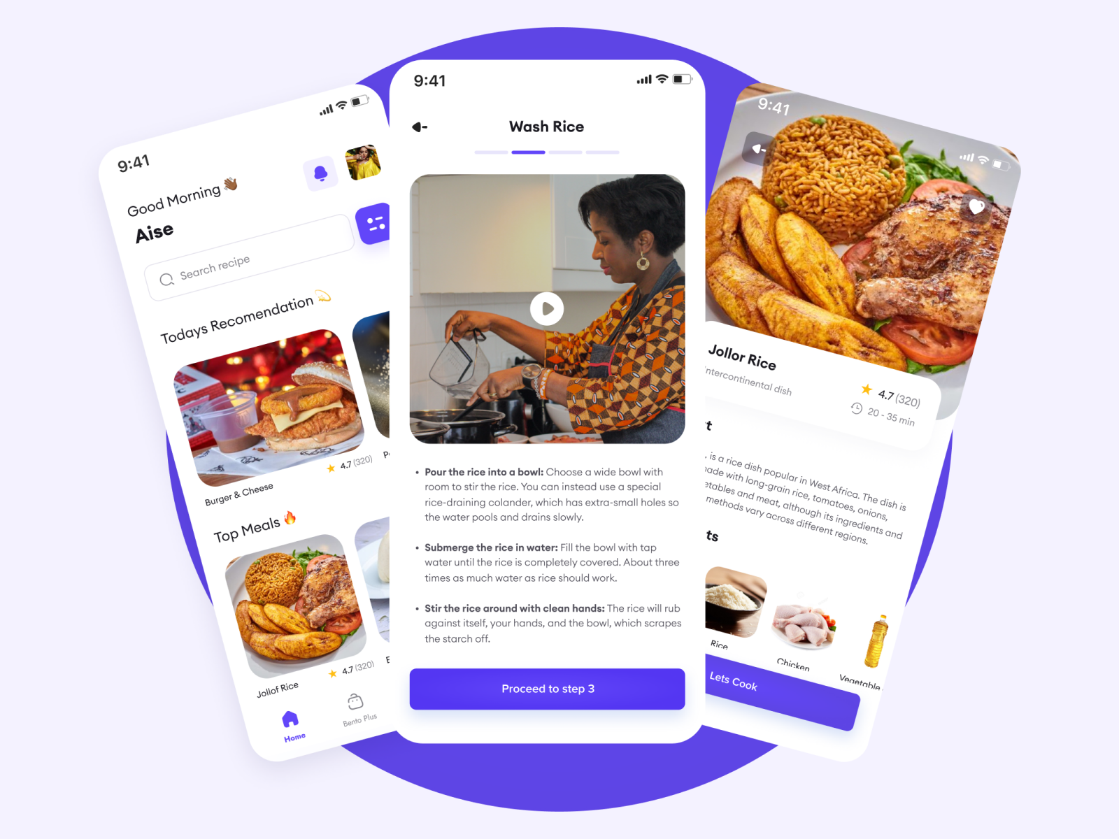 Food recipie by Aise Idahor on Dribbble