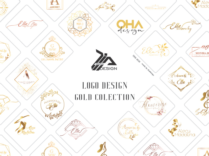 LOGO DESIGN GOLD COLECTION by DiaDESIGN on Dribbble
