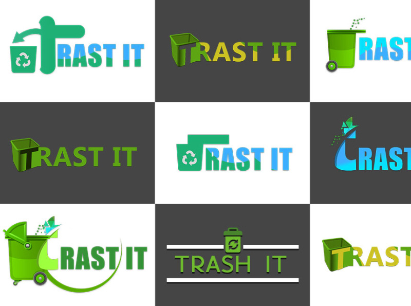 Trash logo by Amina Aftab on Dribbble