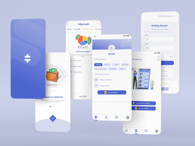 Split App by Amina Aftab on Dribbble