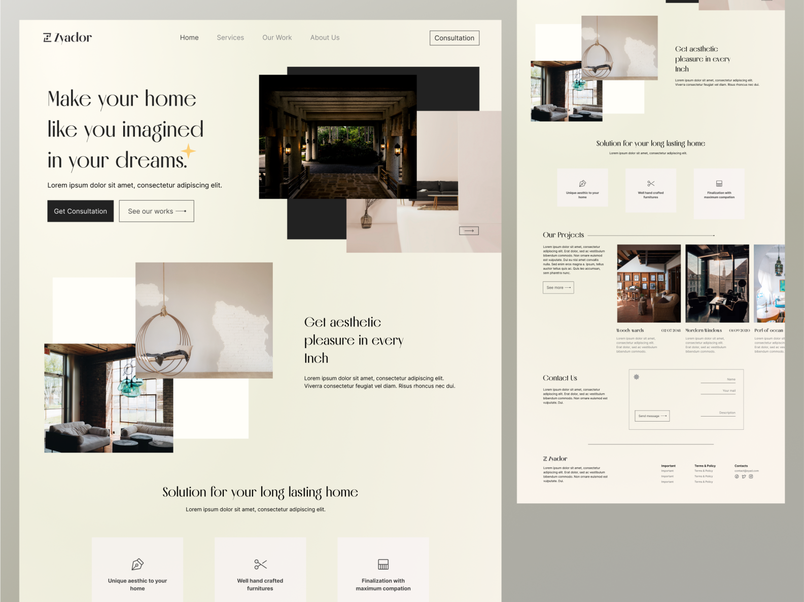 Zyad decor Web Ui by Maktum Mahe on Dribbble