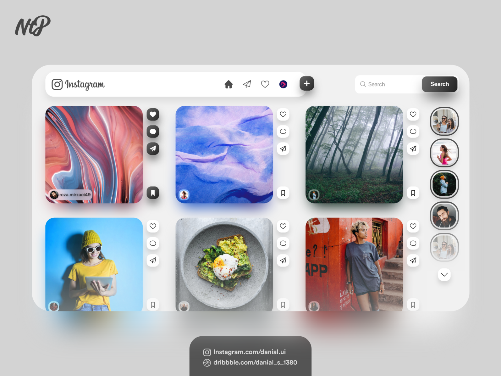 redesign instagram Web 💎📷 by Danial Shirali on Dribbble