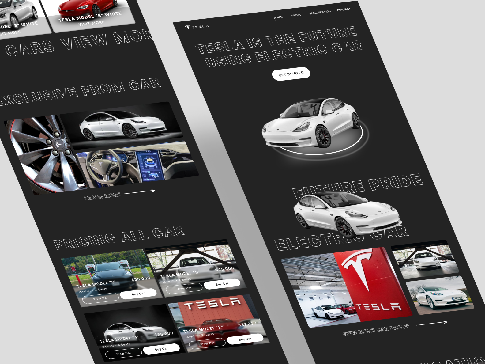Tesla - Website Commerce Car by Nata on Dribbble