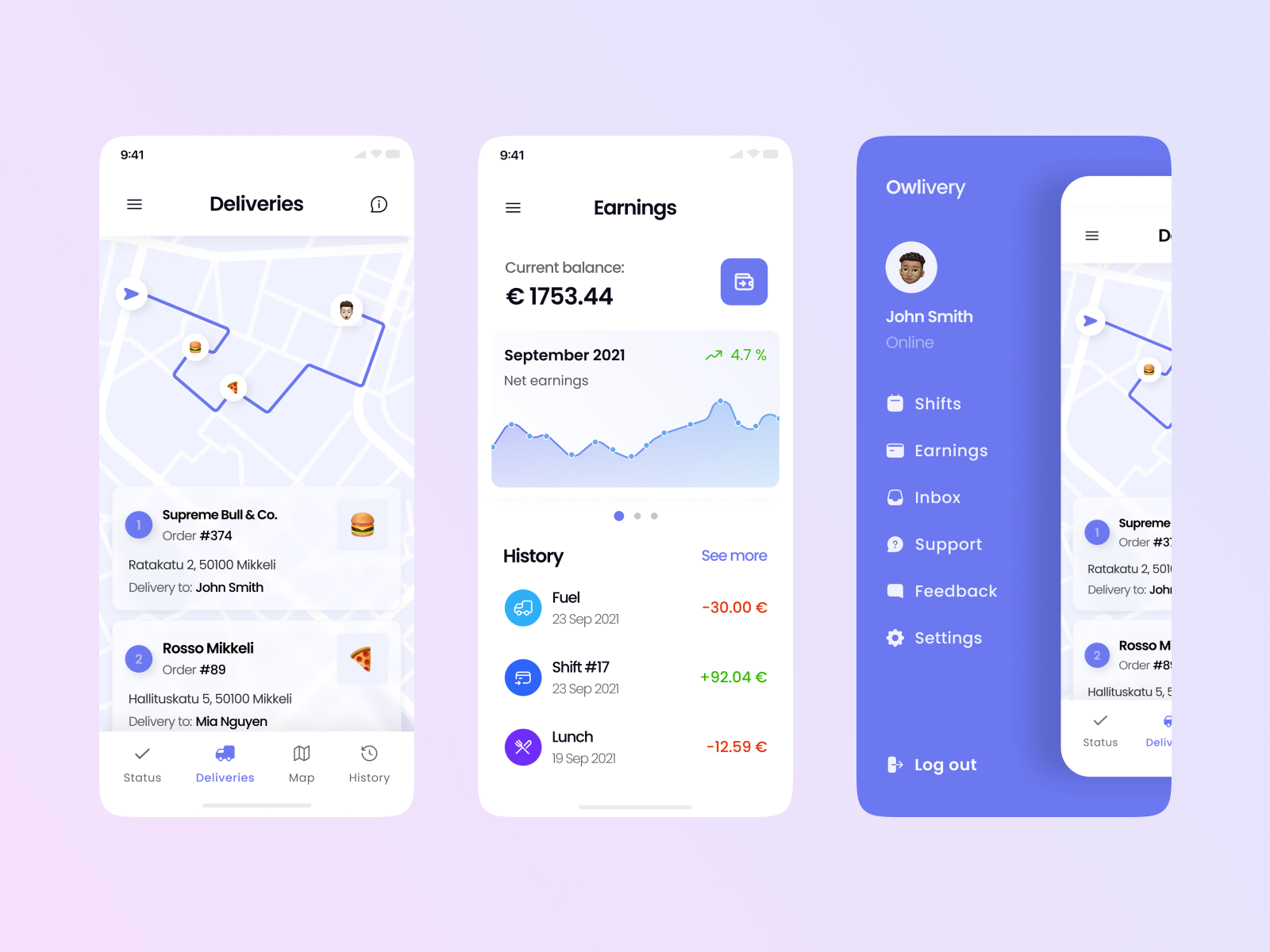 Courier Delivery App Concept by Aleksandr Shchilkin on Dribbble