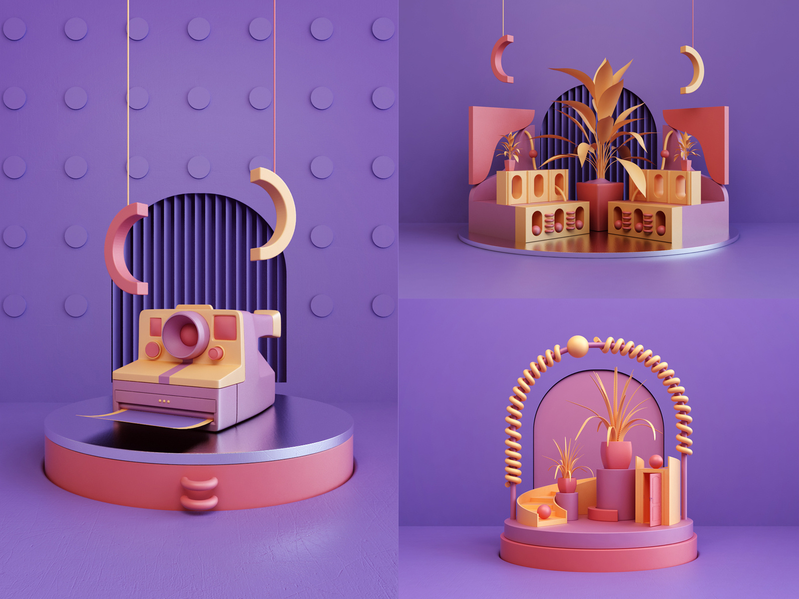3d Compositions - Behance by Webshocker - Matjaz Valentar on Dribbble