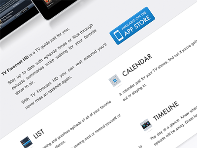 TV Forecast HD Promo Site by mattcomi on Dribbble