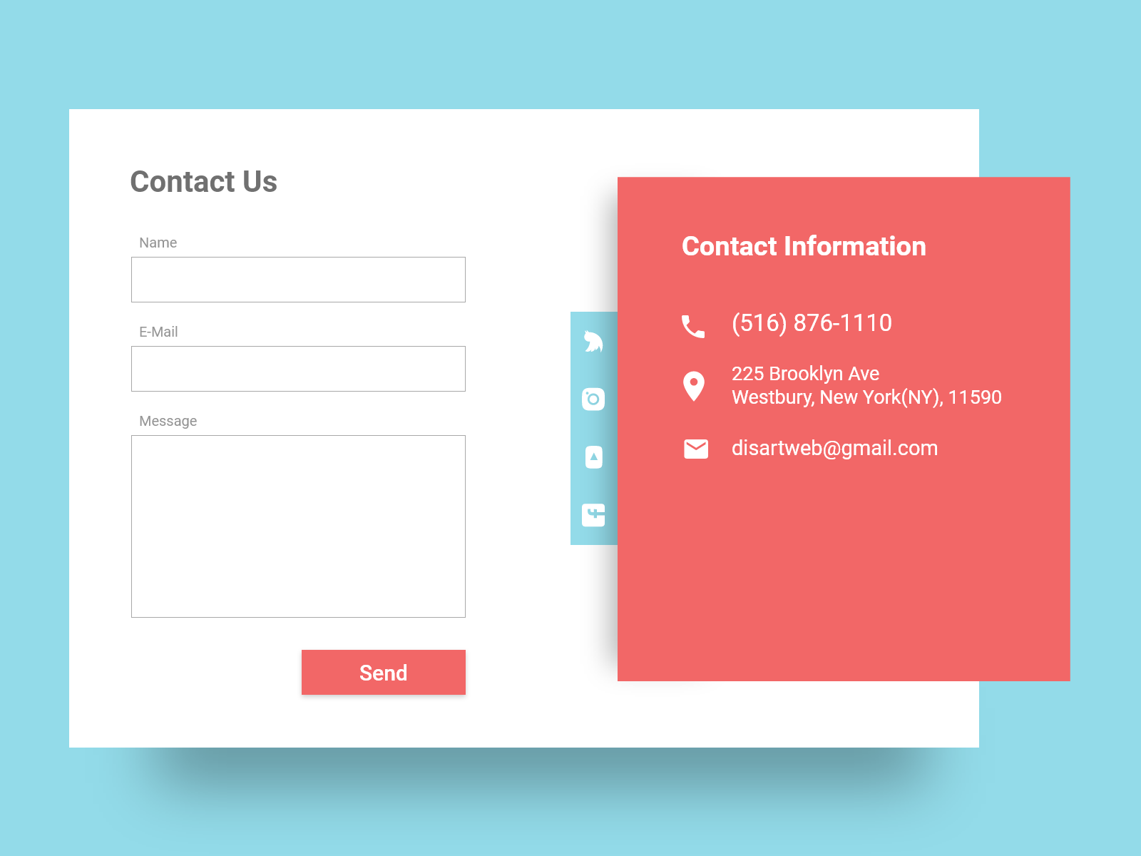 Contact Us - Daily UI 028 by Alexandra K on Dribbble