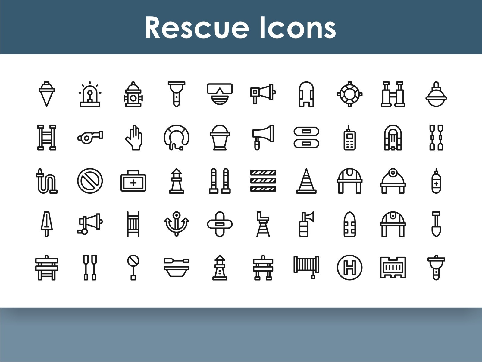 Rescue Icons Set by MelindAgency on Dribbble