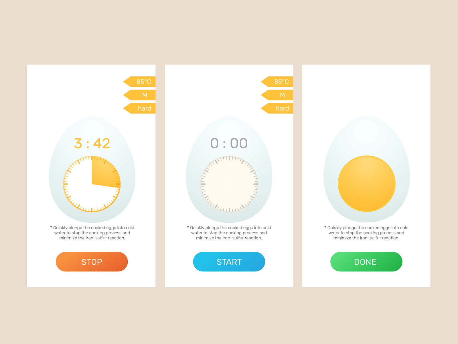 DailyUI - Egg timer by Lu Lebedeva on Dribbble