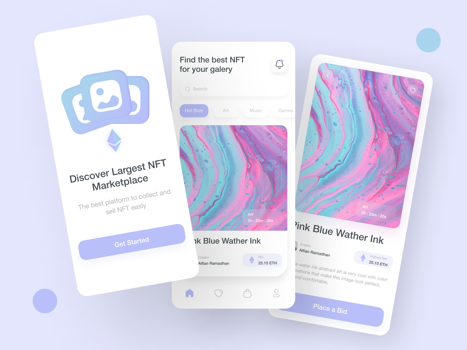 NFT Mobile App by Alfian Ramadhan on Dribbble