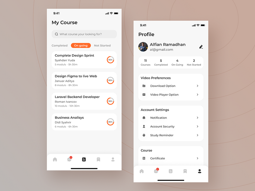 Online Course Mobile App V3 By Alfian Ramadhan For Agensip Ui Ux Agency On Dribbble