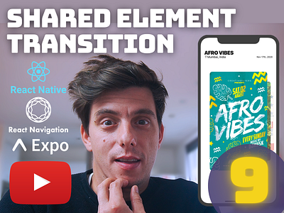 Ep.9 - React Native Shared Element Transition [YouTube] by Miron Catalin Gabriel on Dribbble