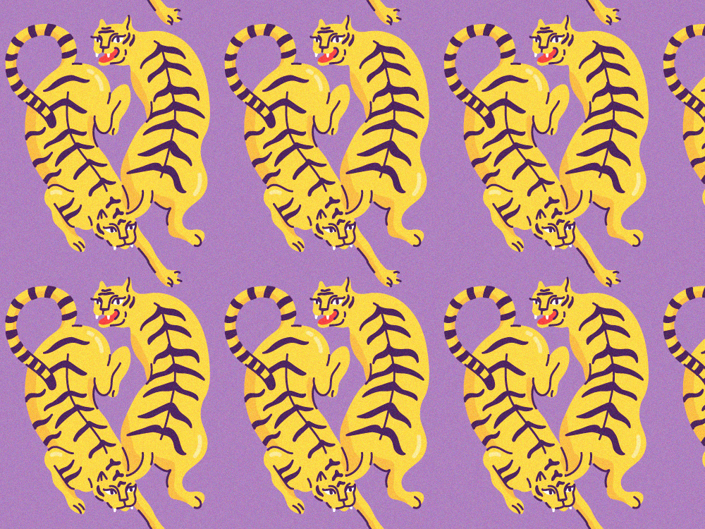 Tiger Pattern by Natalia Trotyl on Dribbble