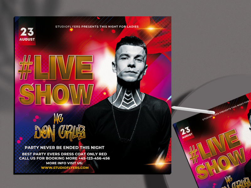 Live Performance Free PSD Flyer Template by Studio Flyers on Dribbble