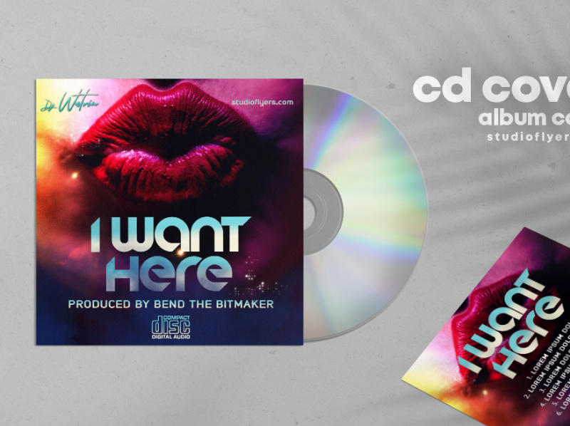 I Want Here CD Artwork Free PSD Template by Studio Flyers on Dribbble