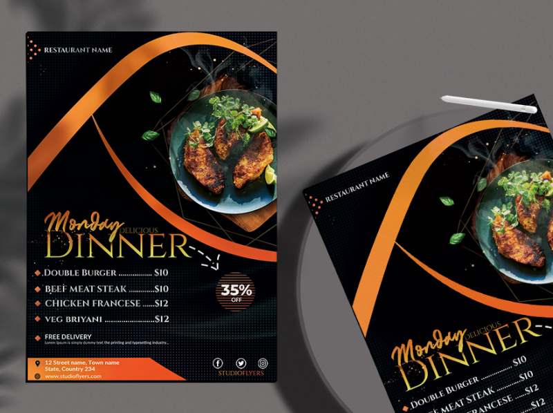 Dinner Flyer Templates Free Download
