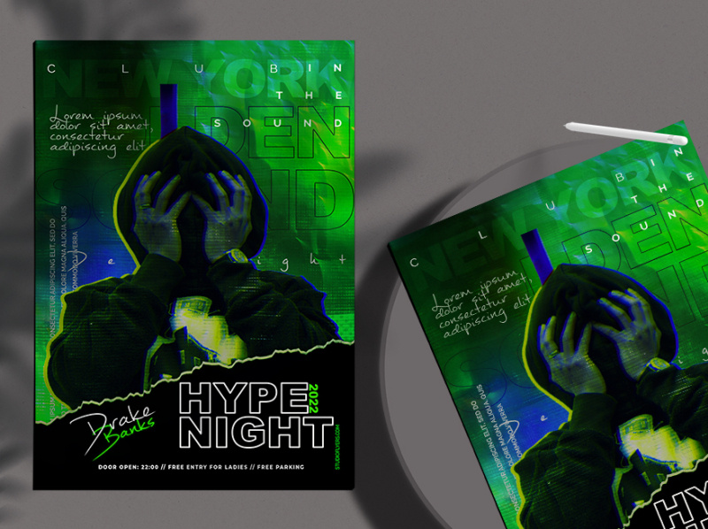 Hype Night Flyer Free PSD Template by Studio Flyers on Dribbble