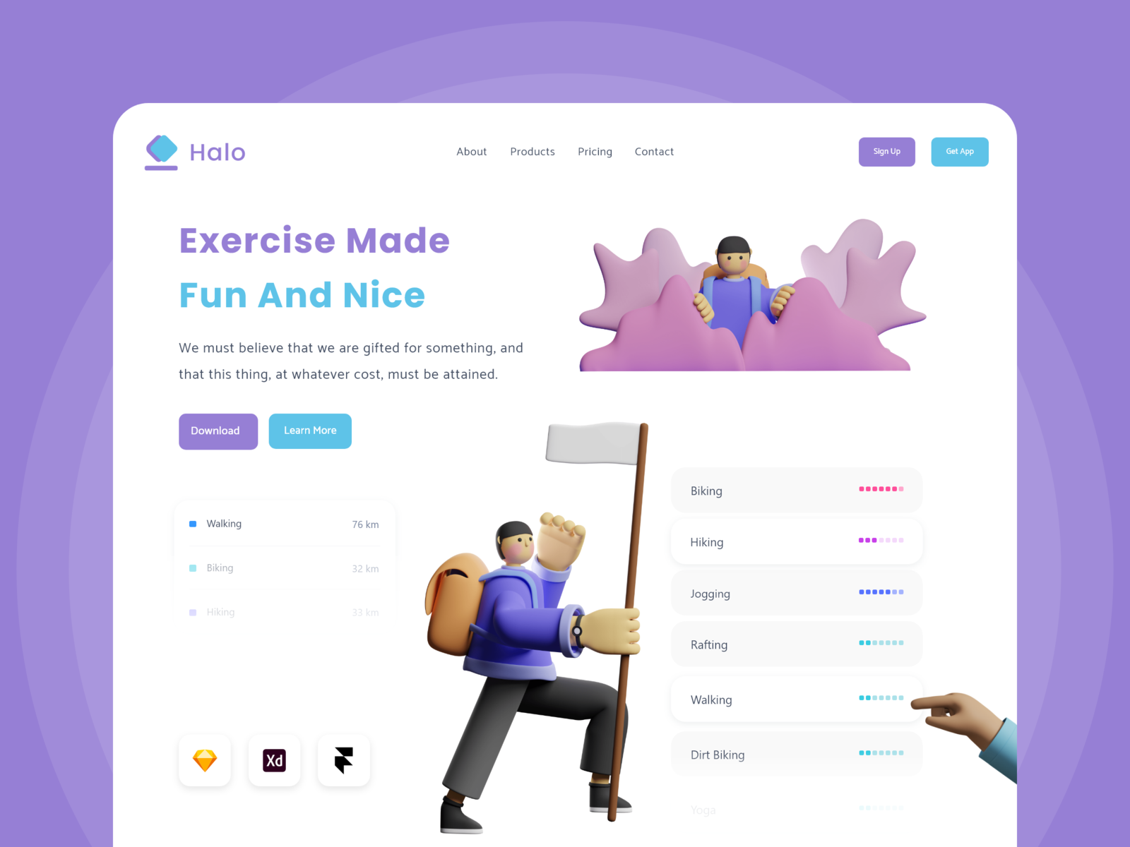 Fun And Nice Landing Page UI Design - Light Mode by Abstracts on Dribbble