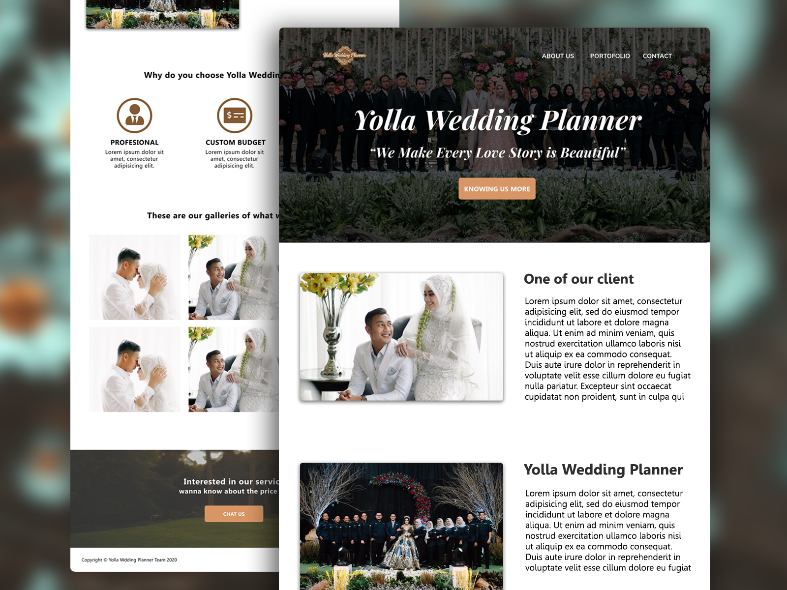 Wedding Planner Company Profile - Exploration by Auf on Dribbble