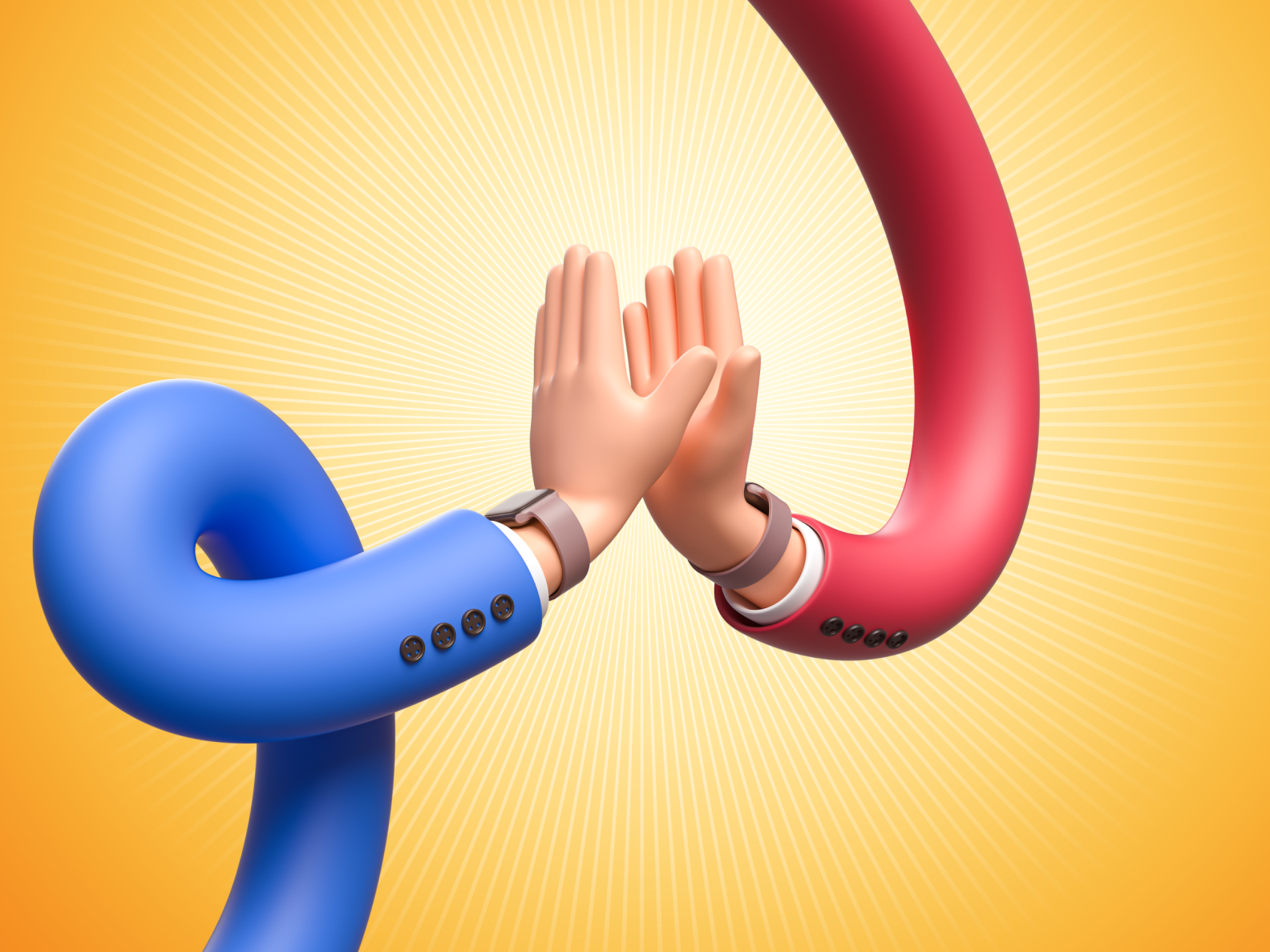 Curved hands illustration by Mosciski Jacquetta on Dribbble