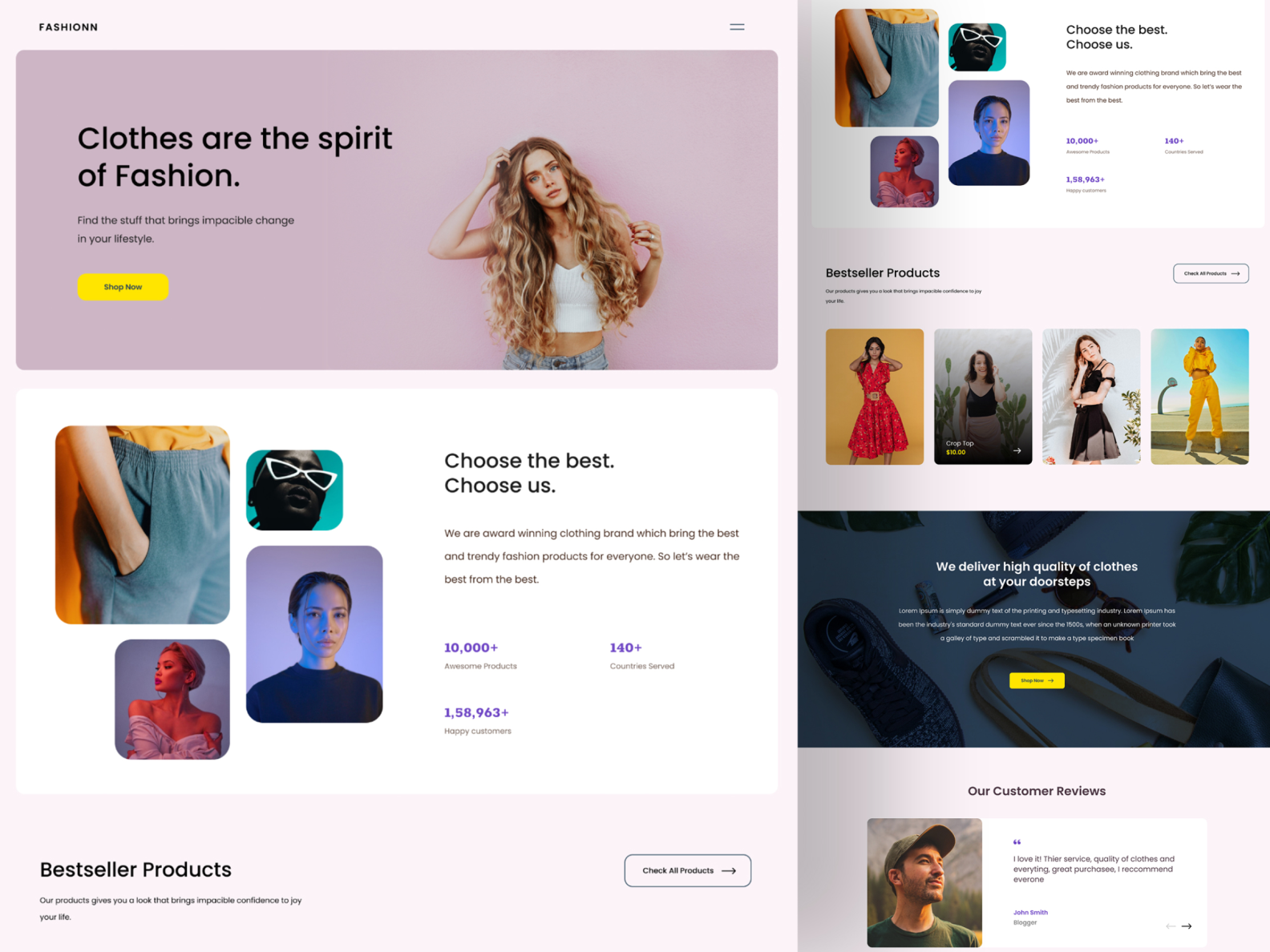 Fashion clothes web design by Torphy Herbert on Dribbble