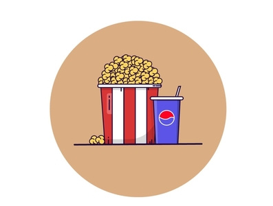Popcorn and pepsi by Aamani Tandasi on Dribbble