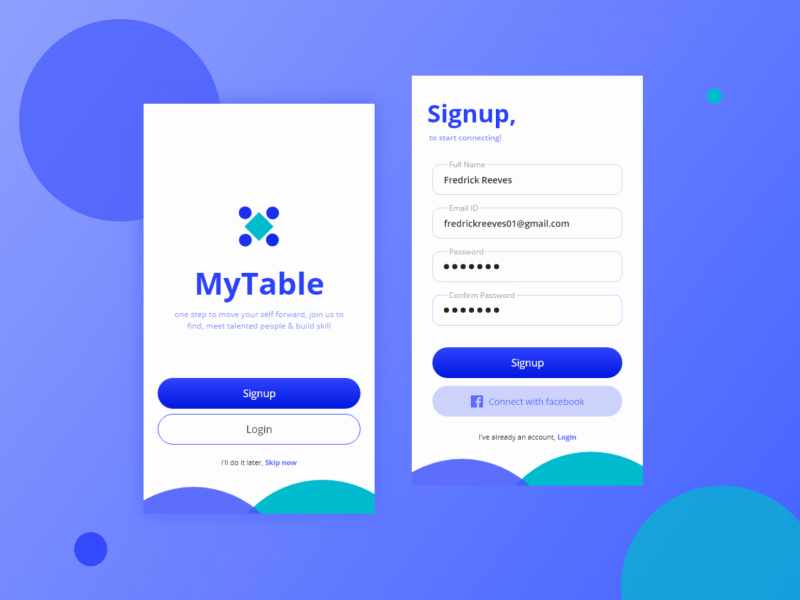 Mobile Signup Screen UI #DailyUI #001 by Pratik Ambaliya on Dribbble
