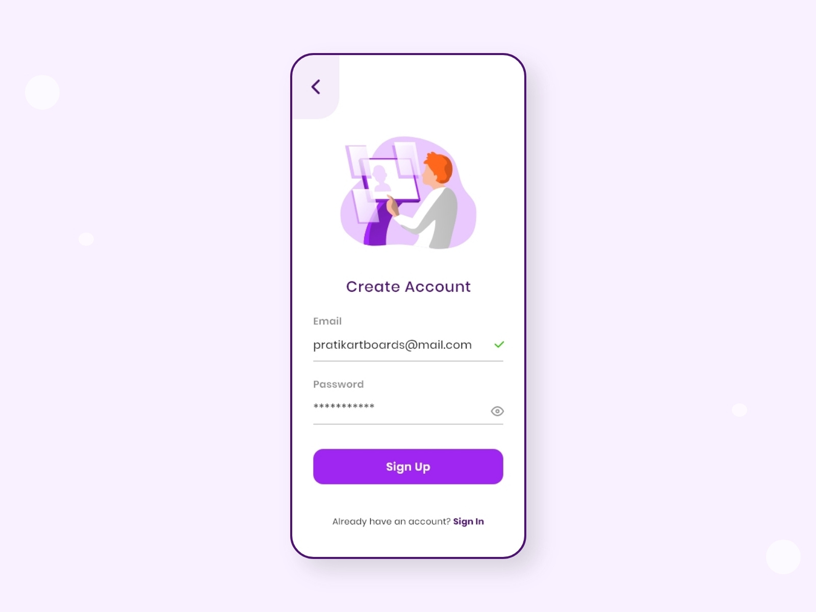 Sign Up screen design Day 3 #10ddc by Pratik Ambaliya on Dribbble