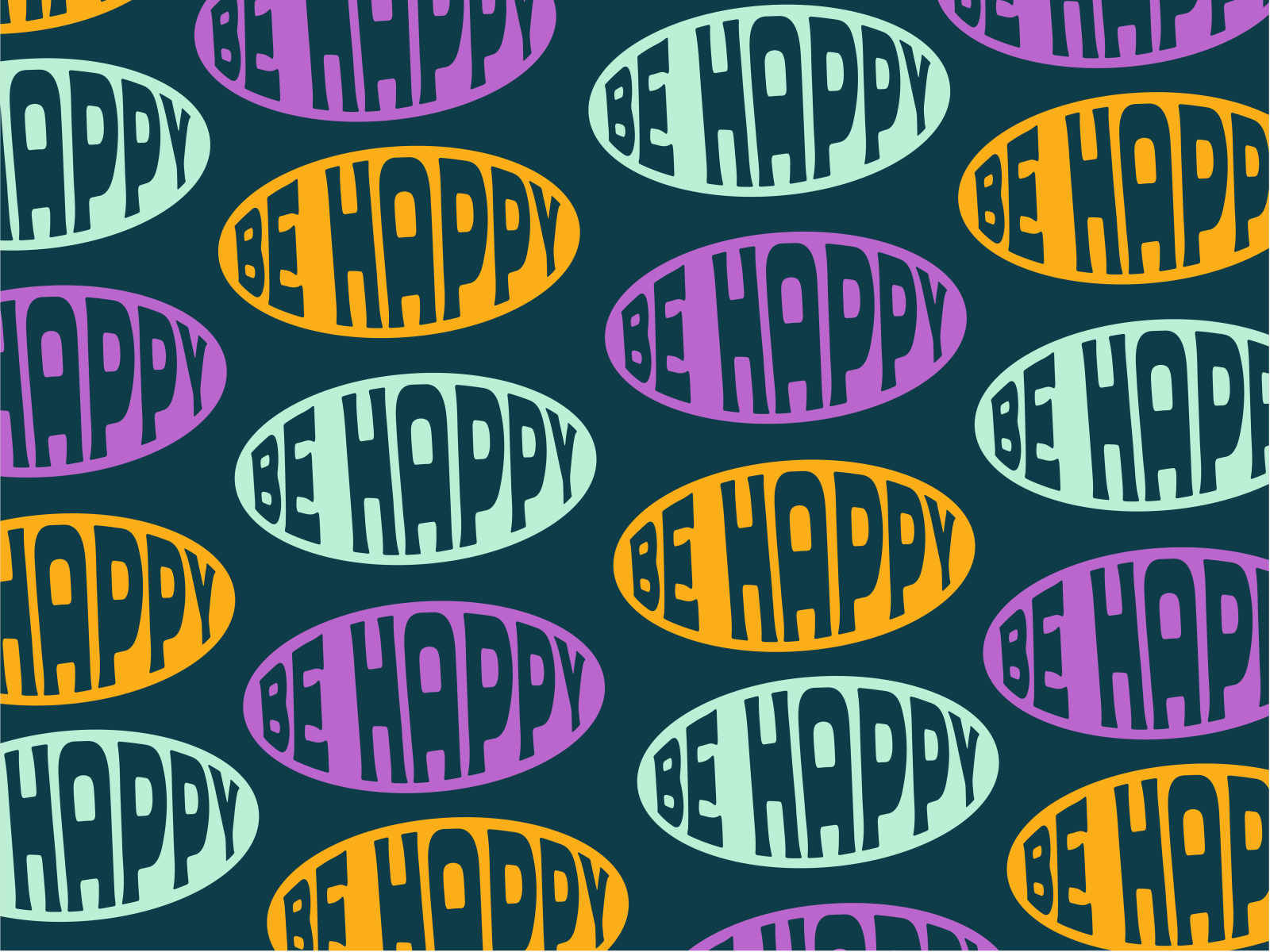 Be Happy Badge by jeff lopilato on Dribbble