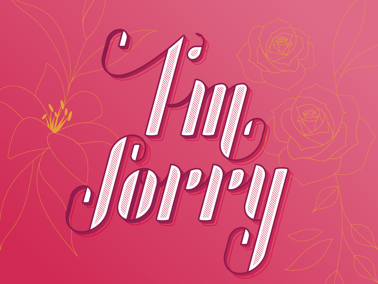 I'm Sorry by Danielle Fritz on Dribbble